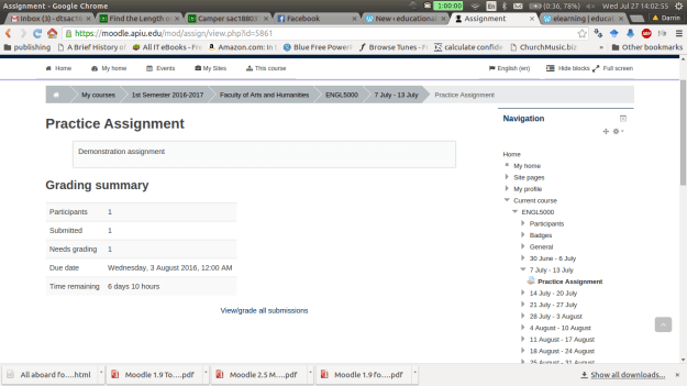 Marking An Assignment In Moodle Educational Research Techniques